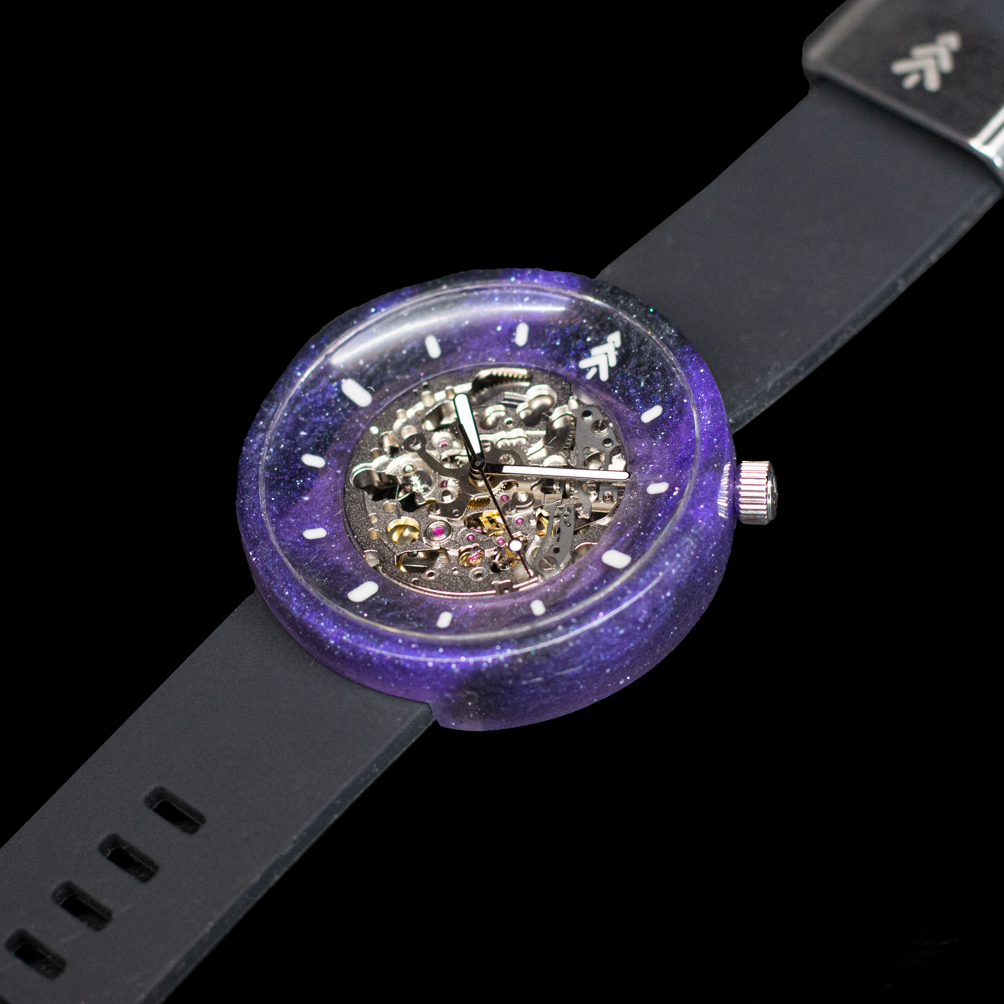 Space Galaxy Themed Mechanical Automatic Resin Watch
