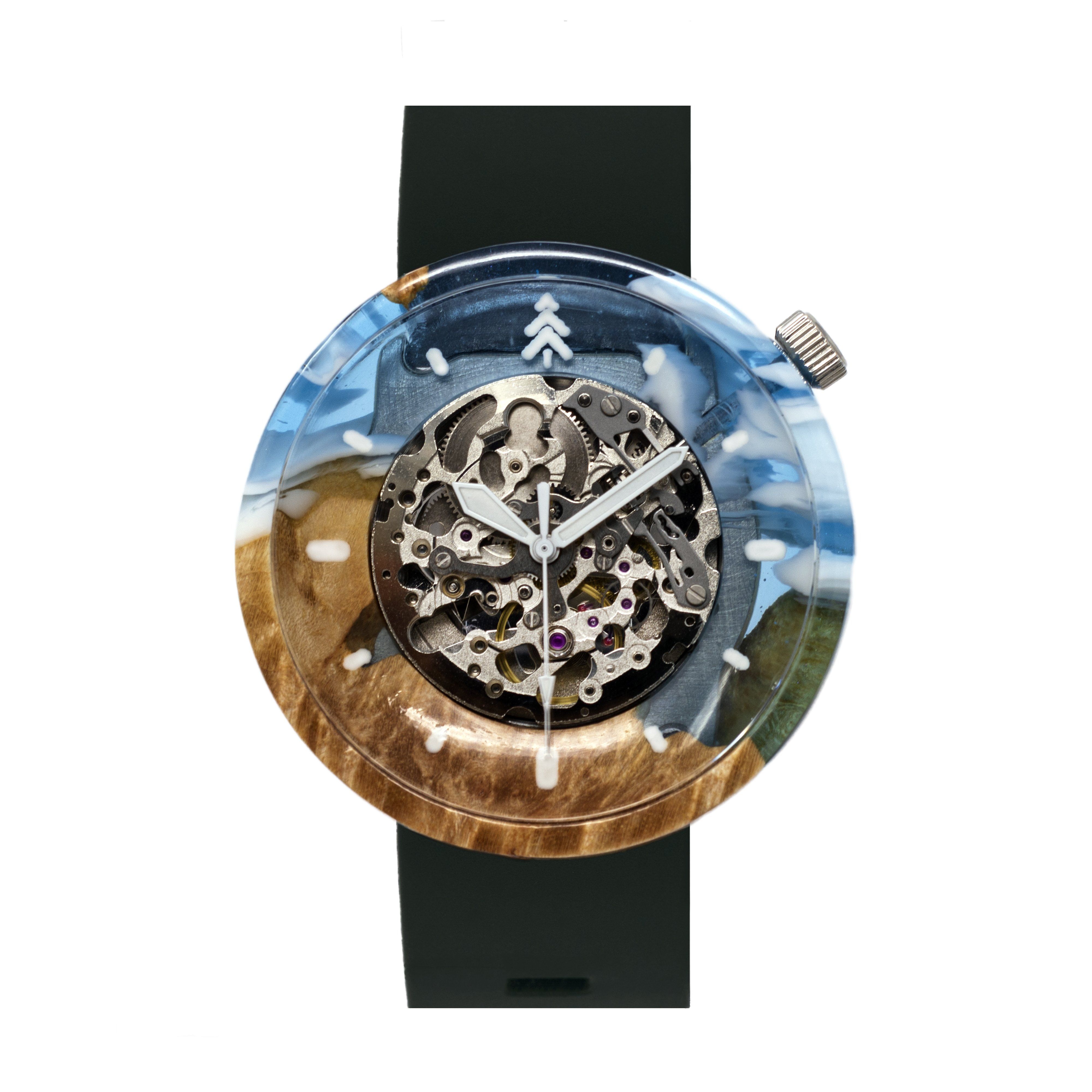 Maple Wood and Resin Mechanical Watch