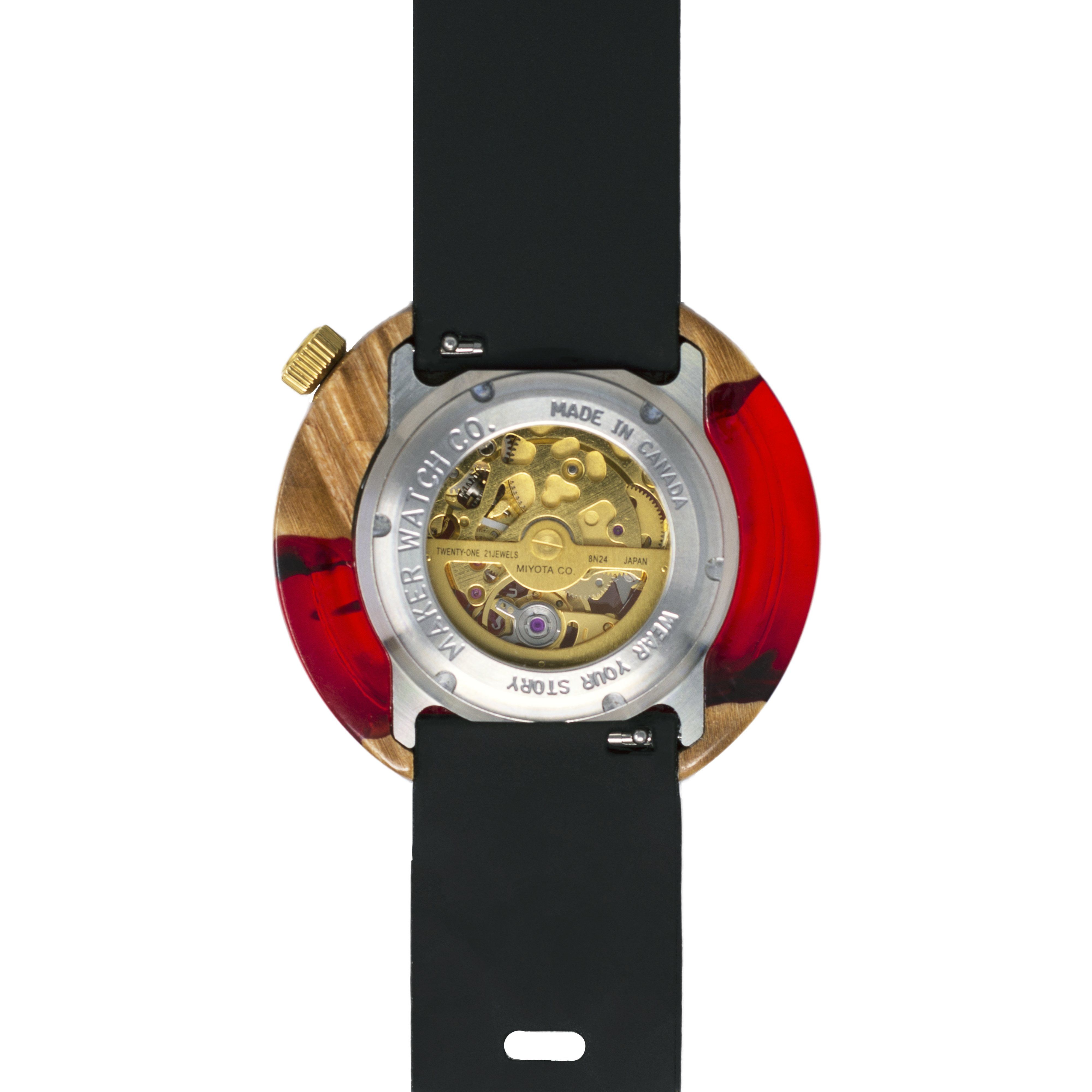 Epoxy River Table Themed Wooden Mechanical Watch