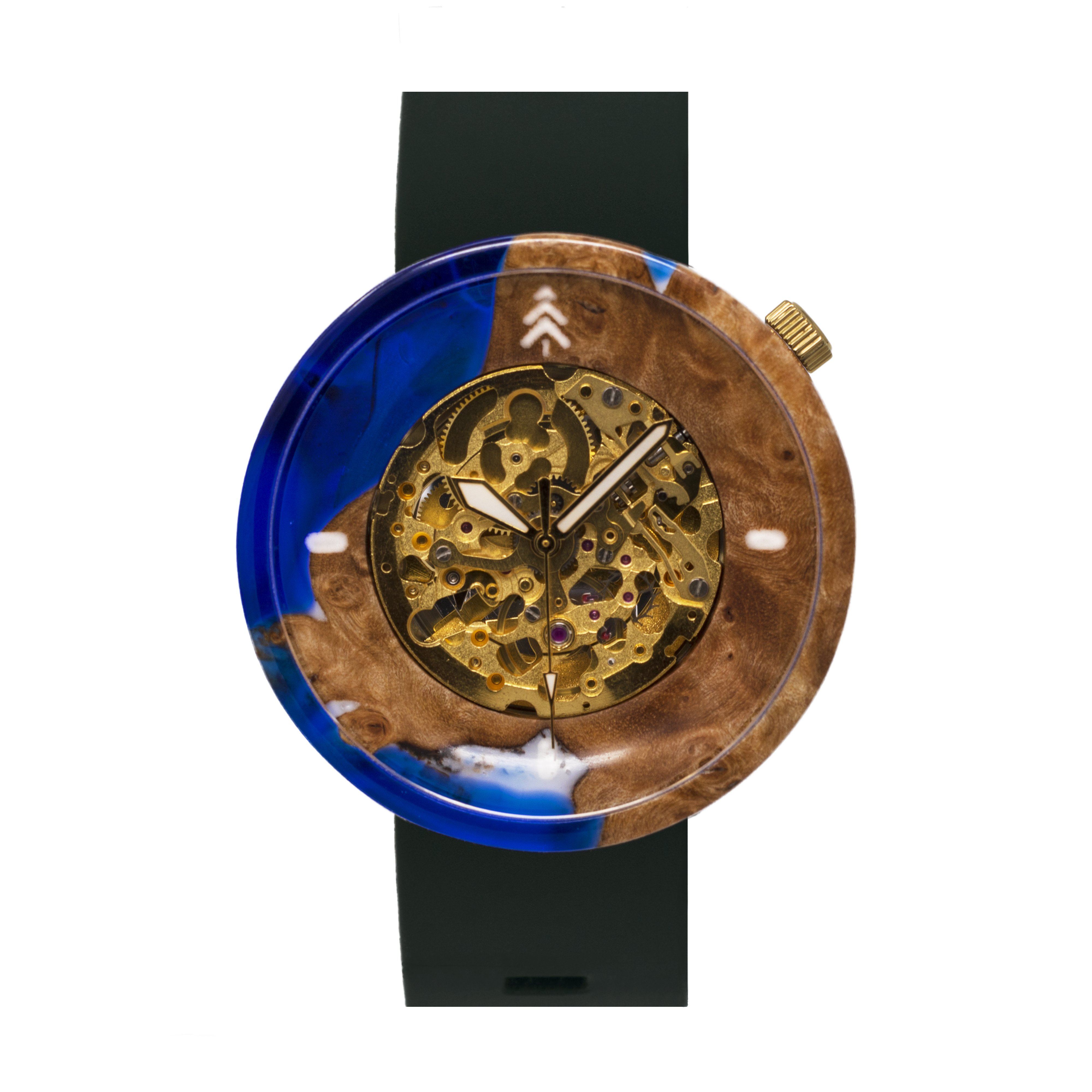 Epoxy Resin Carbon Fiber Watch by Derry Woodworking