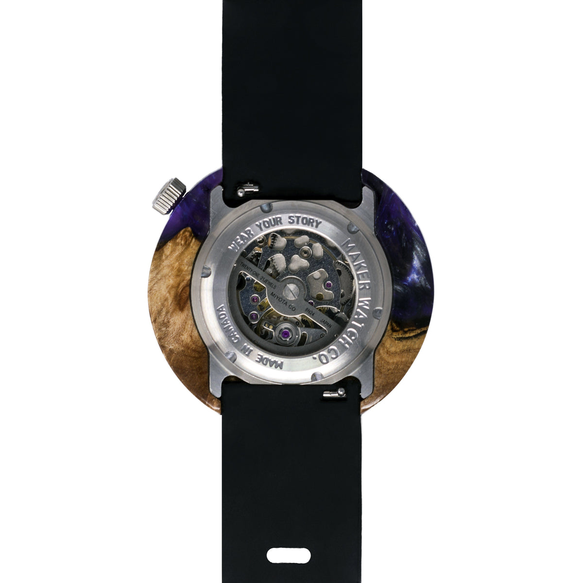 Epoxy River Table Themed Wooden Mechanical Watch