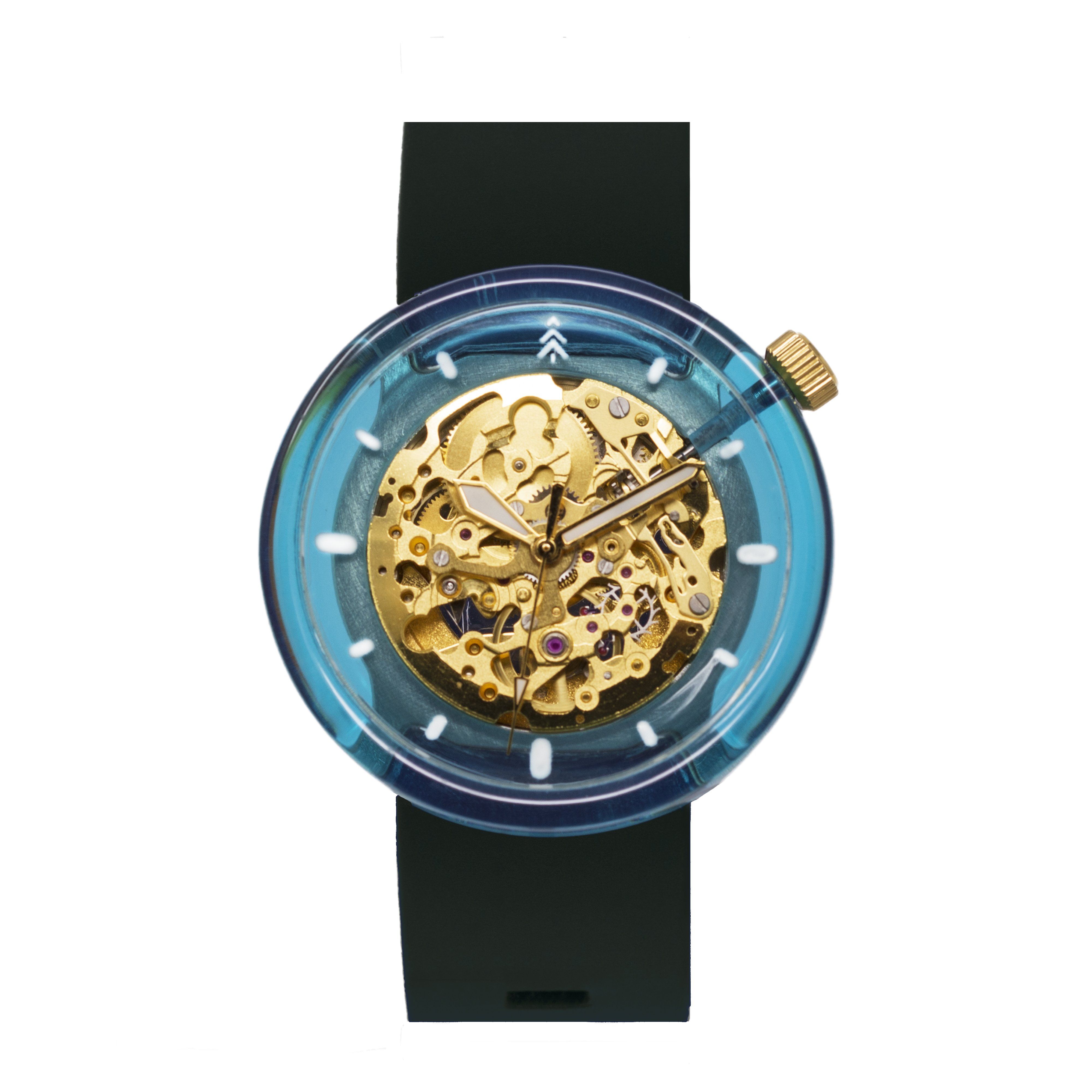Ocean Blue and Gold Resin Automatic Watch | Maker Watch Co.®