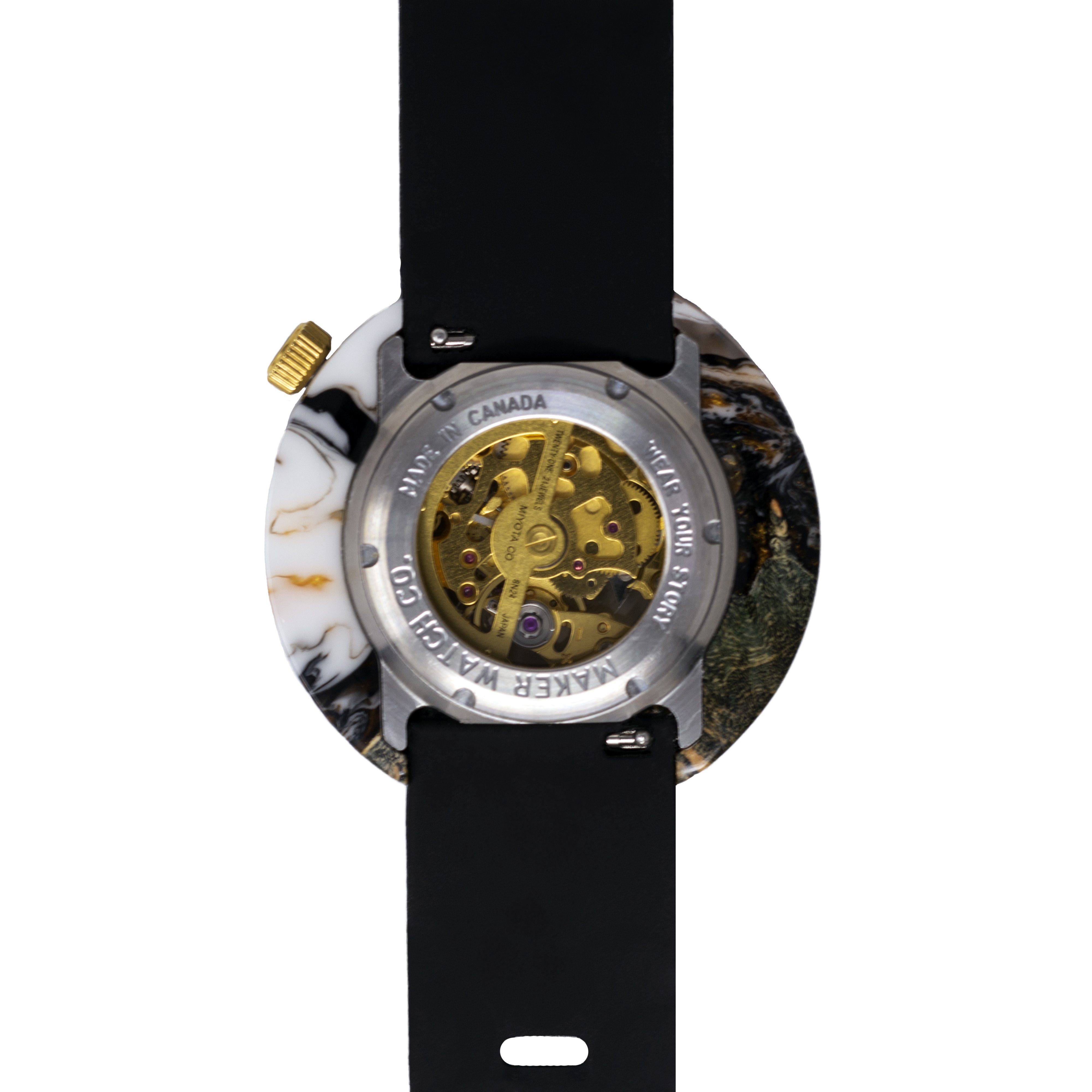 Epoxy Resin Art Mechanical Wristwatch