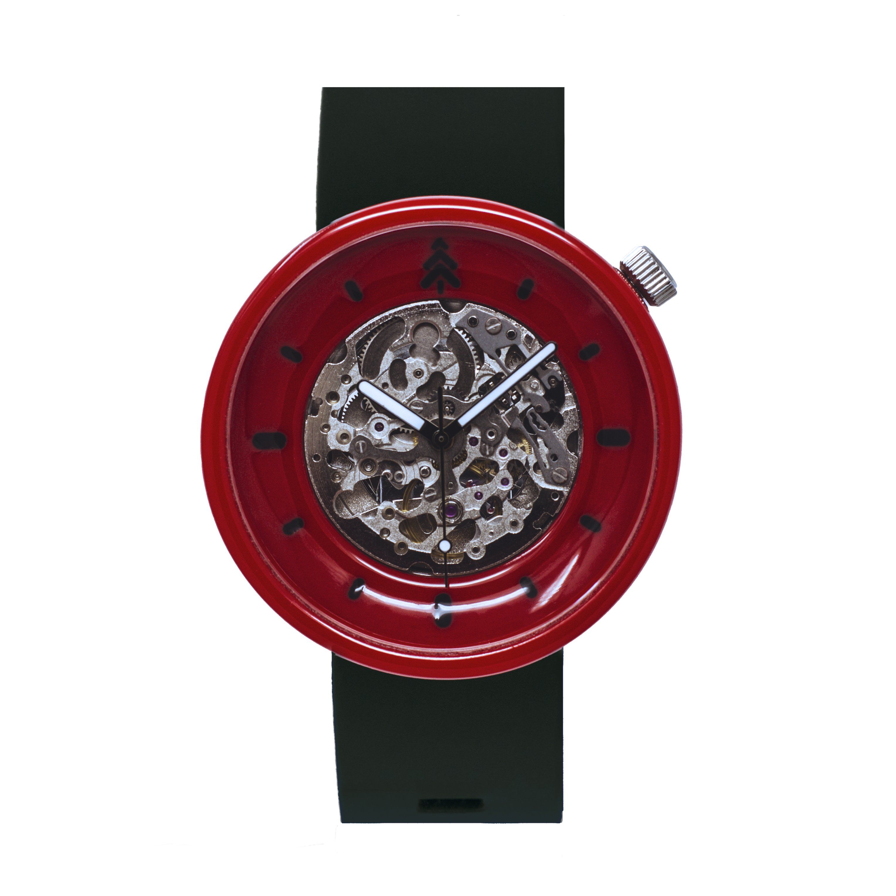 Red and Black Resin Automatic Watch