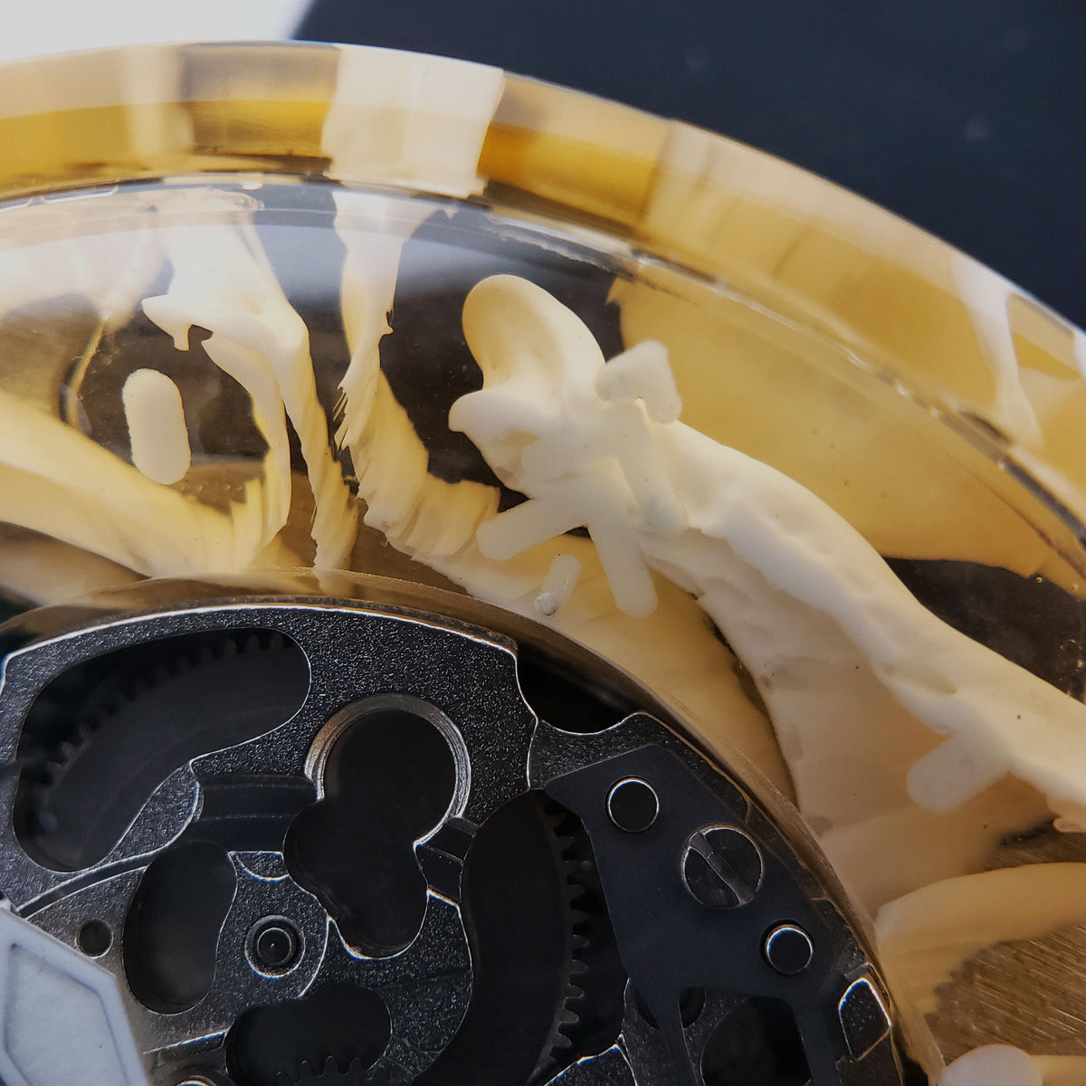 Epoxy Resin Art Mechanical Wristwatch