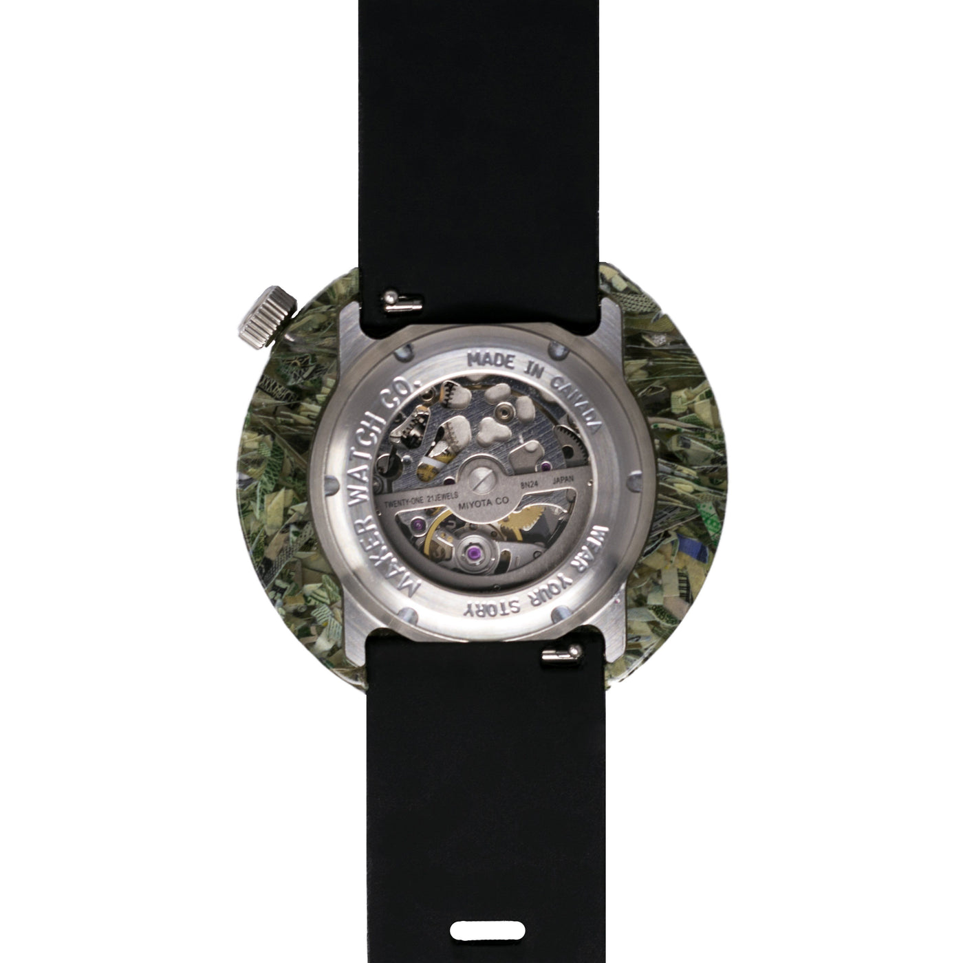 Shredded USD Epoxy Resin Watch by Pourcasso