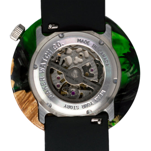 Carbon Fiber and Wood Mechanical Watch