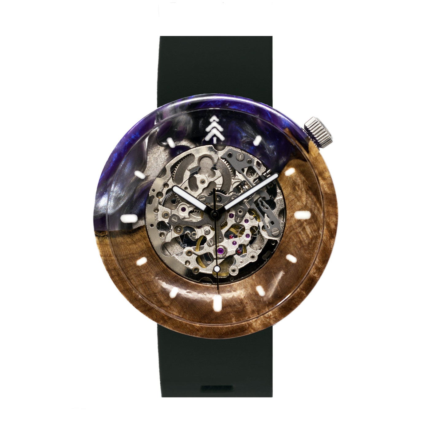 Epoxy River Table Themed Wooden Mechanical Watch