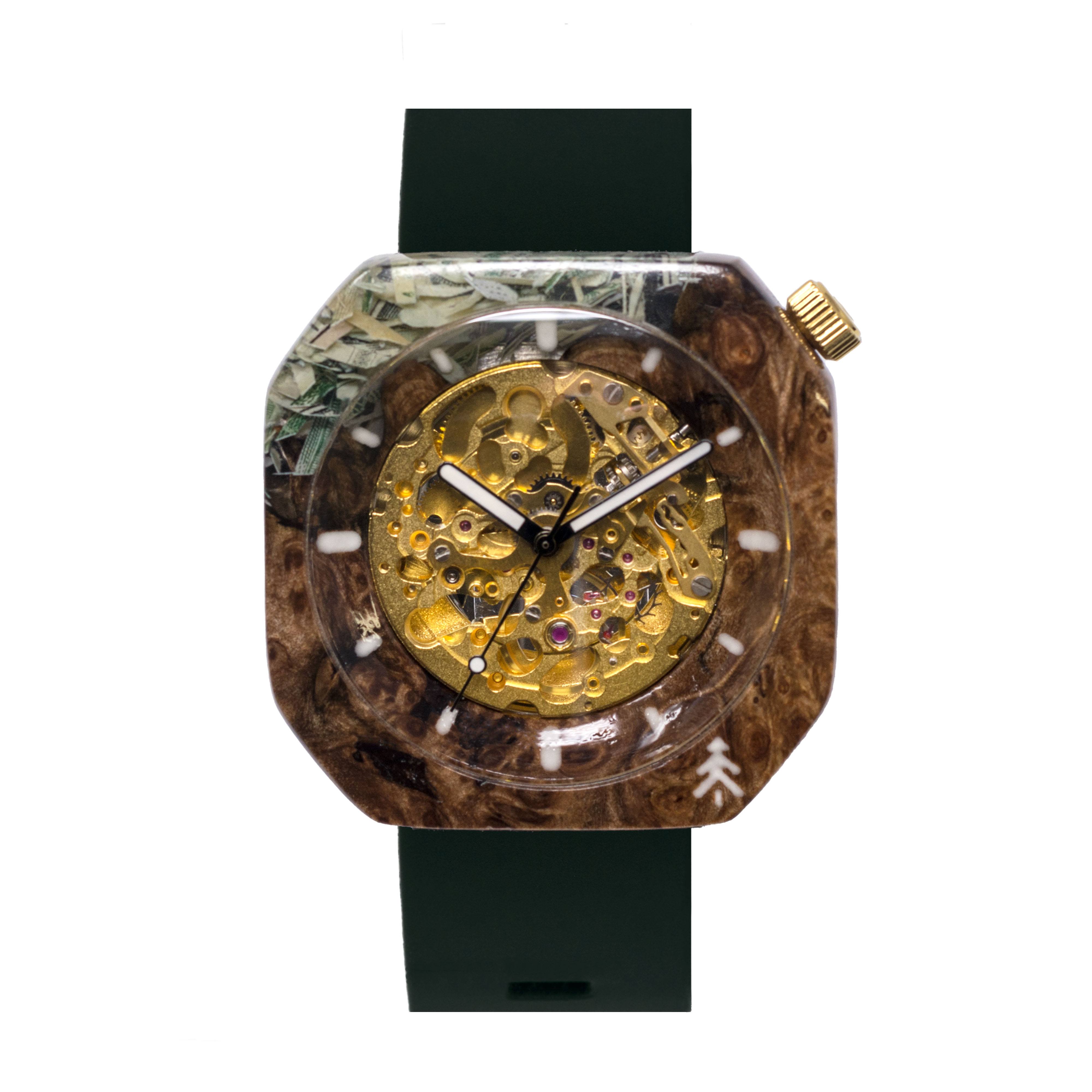 Shredded USD and Epoxy Watch