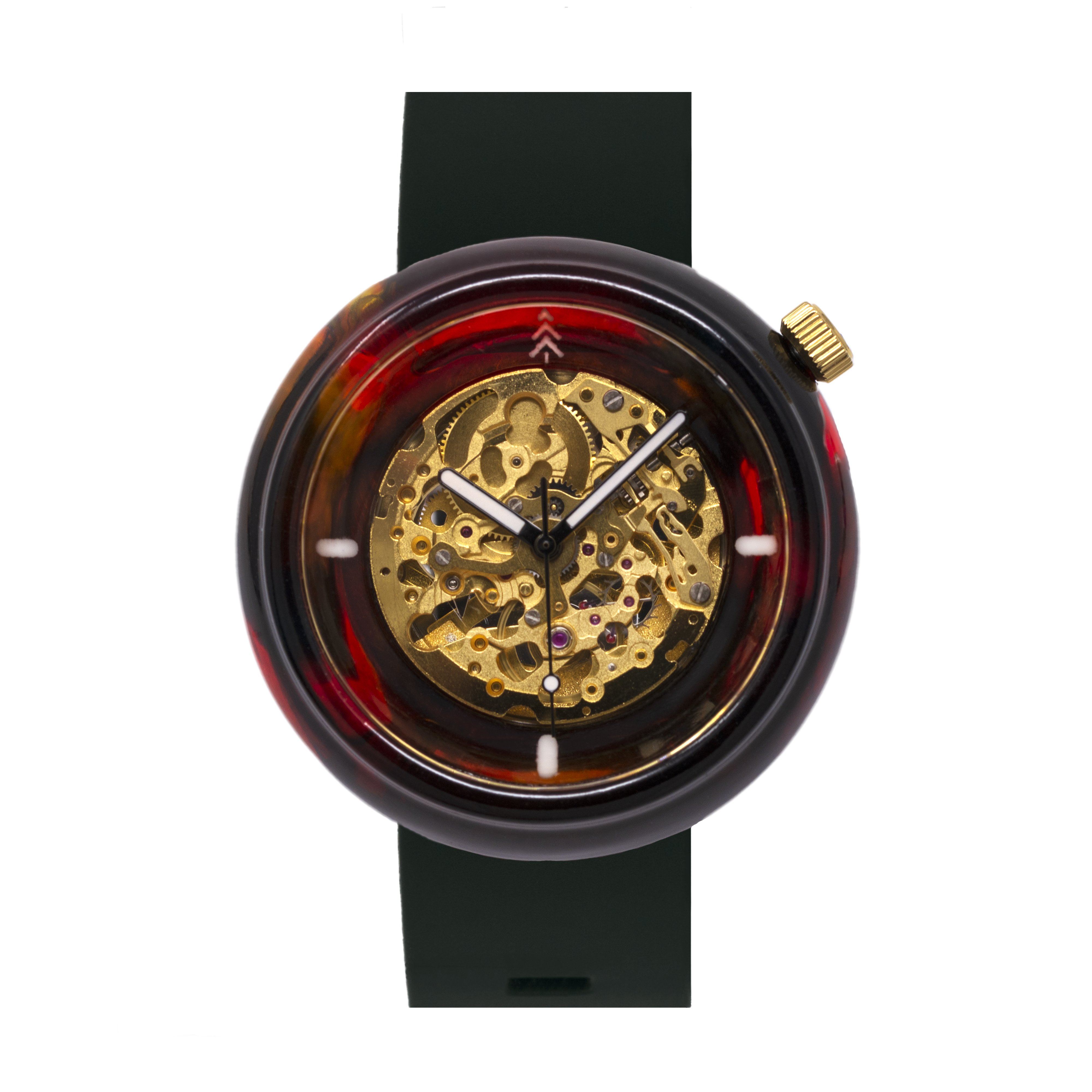 Tortoise Shell Mechanical Automatic Resin Watch