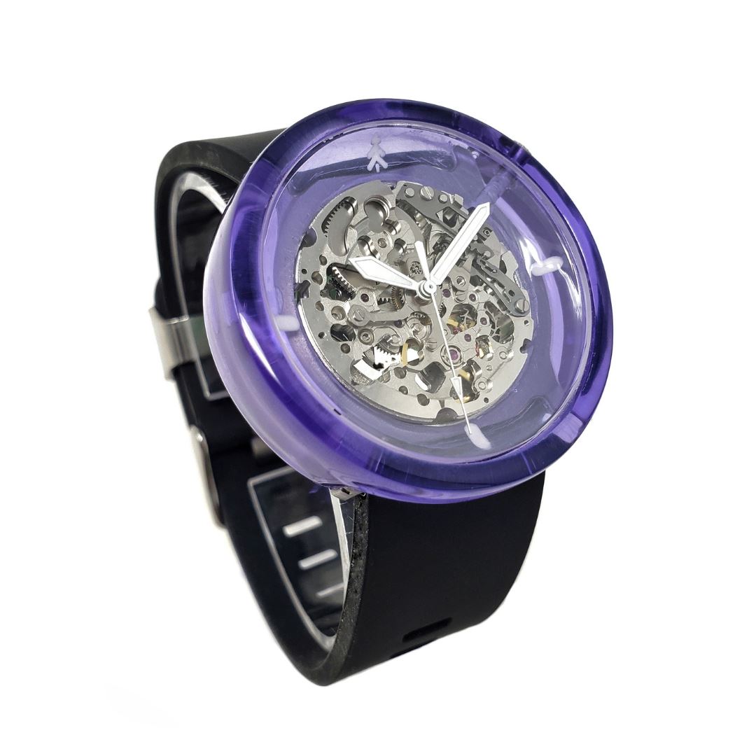Violet and Silver Resin Automatic Watch | Maker Watch Co.®